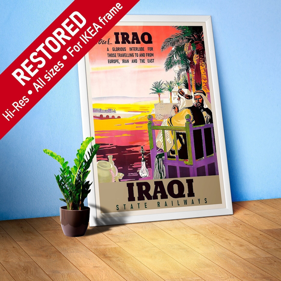 Iraq Railways, Baghdad, Iraq, Middle East. 1930s — Retro Vintage Travel ...