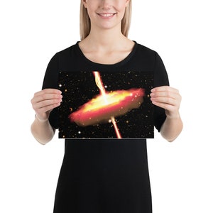 Quasar and Galaxies #1 — Space Poster, Science Art Print, Space Photo ...