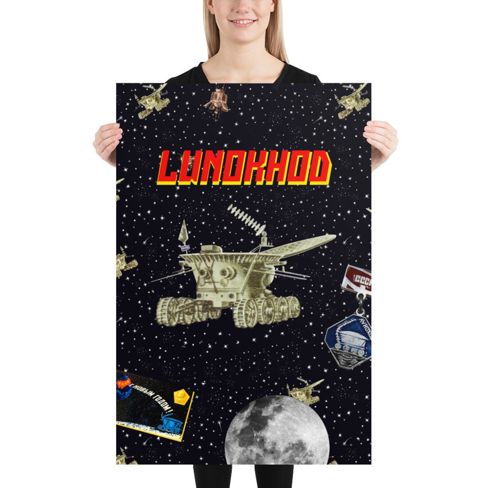 Lunokhod: Gagarin Space Art sovietwave Poster - Etsy