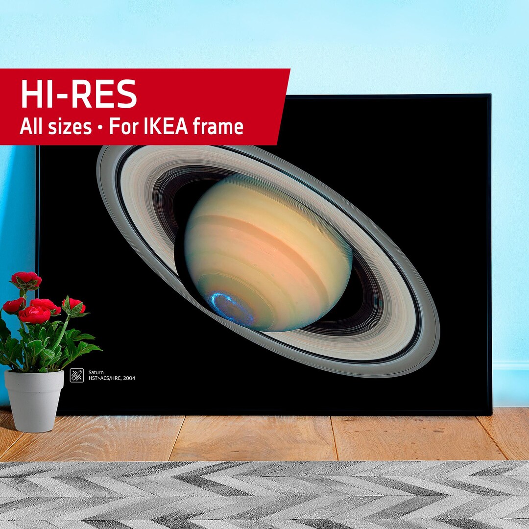 Saturn (hubble Space Telescope), 2004 — Space Poster, Science Poster ...