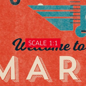 Welcome to Mars — Vintage Space Poster, Retro Space Art, Propaganda ...