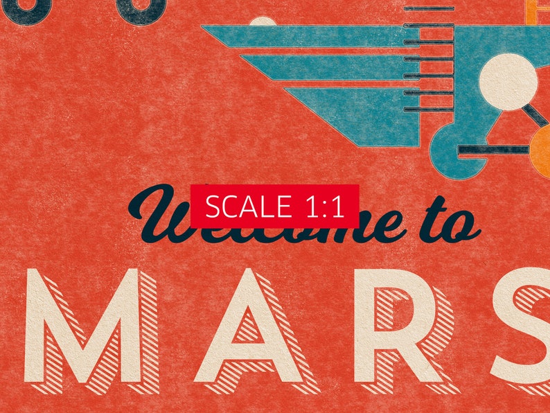 Welcome to Mars — Vintage Space Poster, Retro Space Art 1950s ...