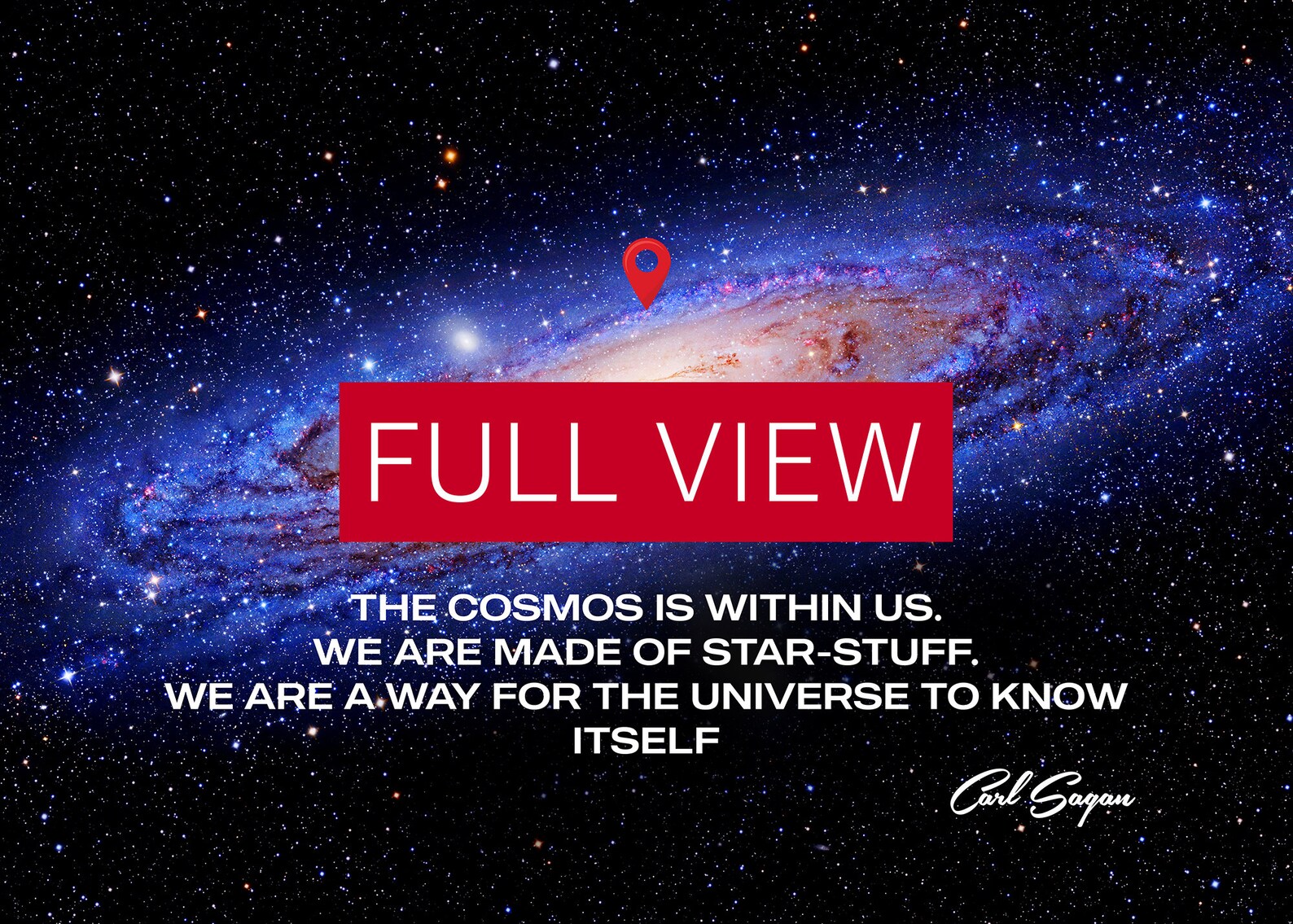 You Are Here Map: Milky Way Galaxy Map, Astronomy Quote — Space Poster ...