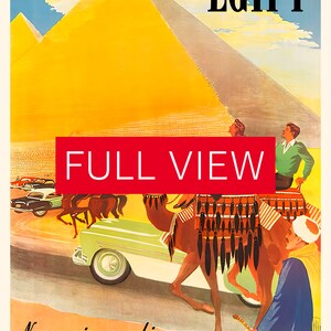 Egypt. Pyramids 1950s Retro Vintage Travel Poster Retro - Etsy