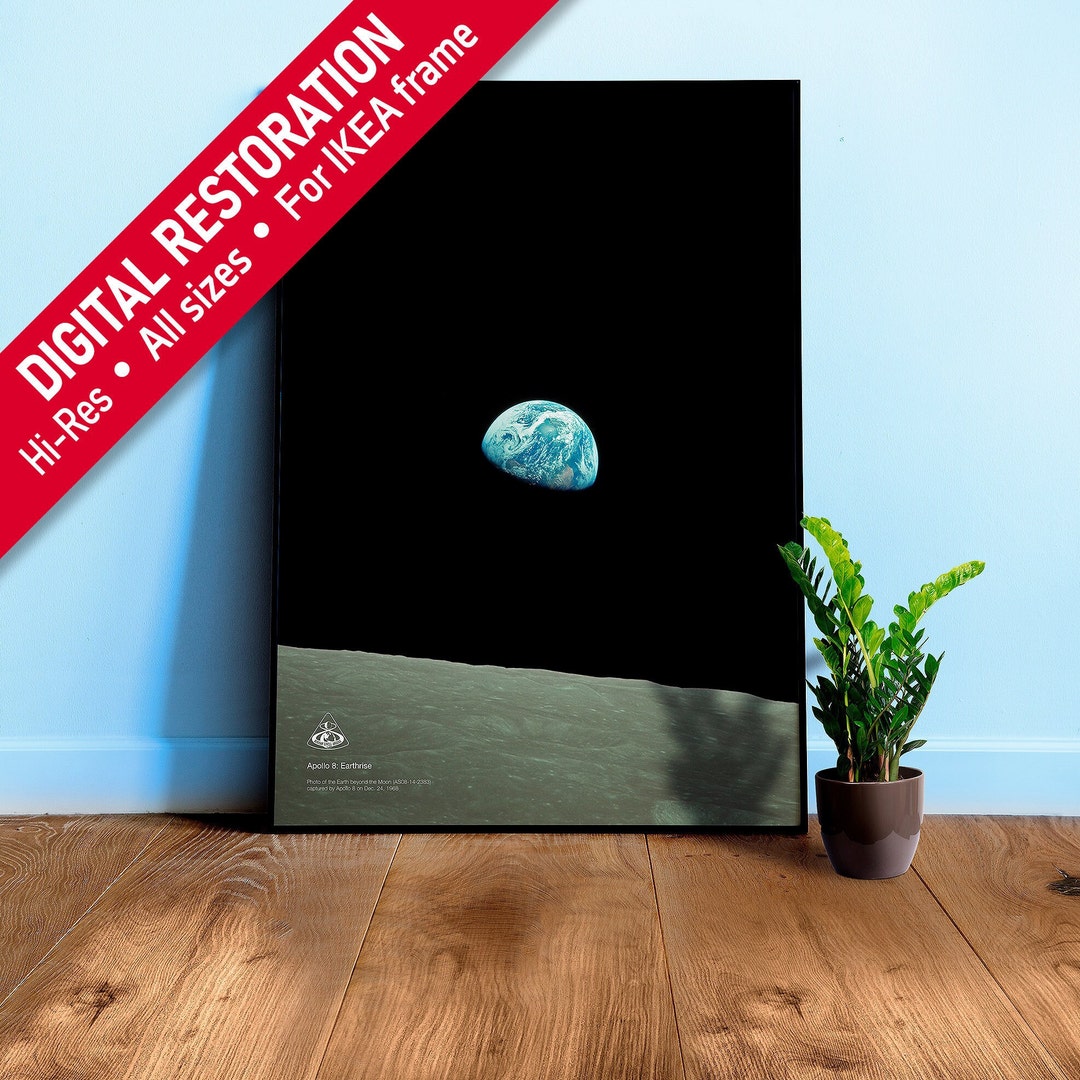 NASA Apollo 8: Earthrise Space Poster, Photo Poster, Earth Poster ...