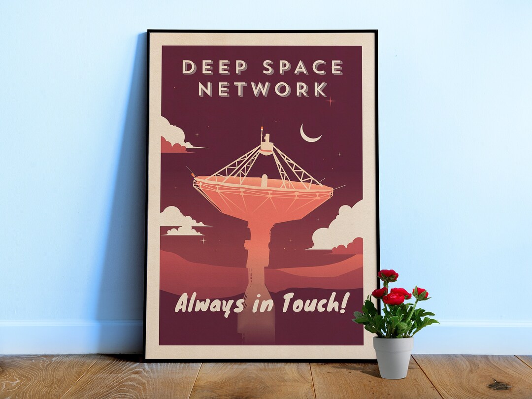 NASA DSN Deep Space Network Vintage Space Poster, Retro Space Art ...