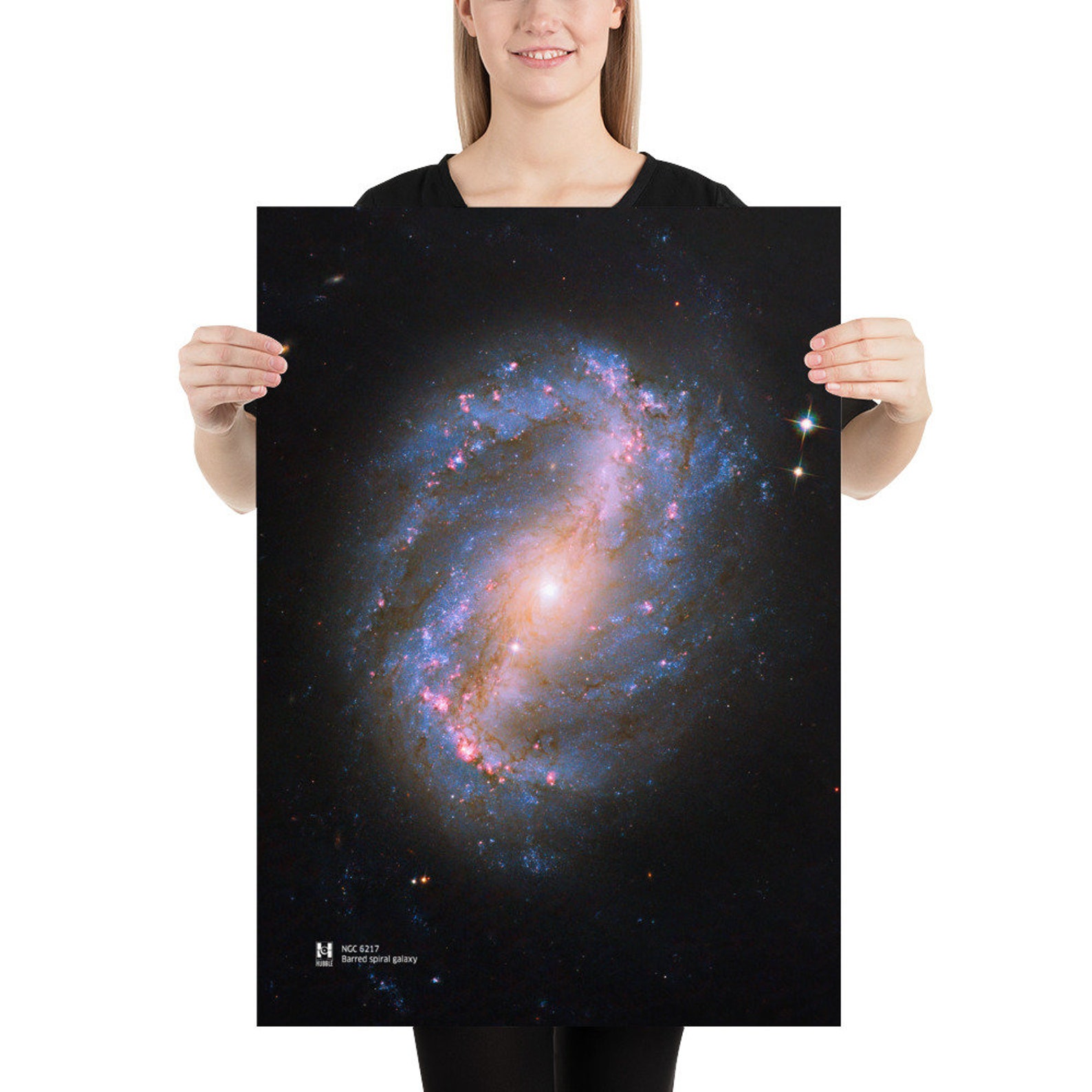 Barred Spiral Galaxy NGC 6217 NASA Hubble Space Telescope | Etsy