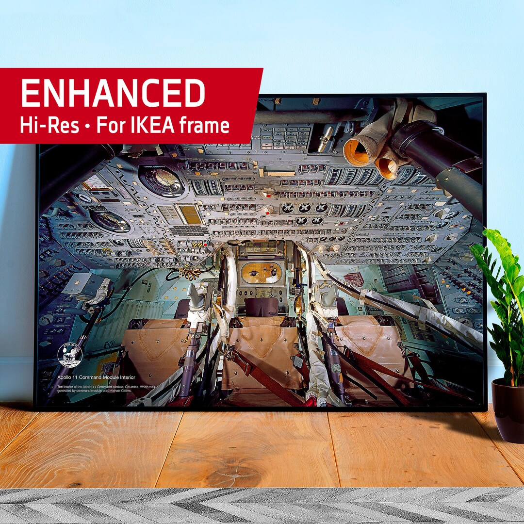 NASA Apollo 11 Command Module Interior — Space Poster, Space Art, Photo ...