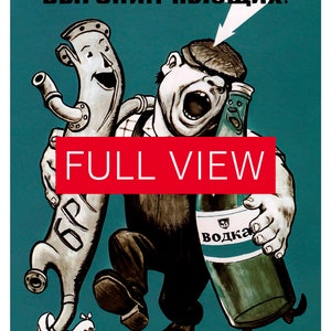 Soviet Anti-alcohol Poster USSR 1960s Soviet Vintage Vodka - Etsy