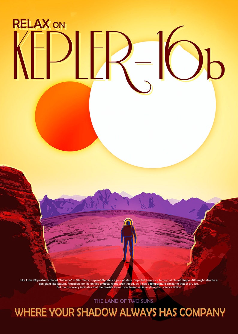 Kepler-16 B NASA Visions of the Future Vintage Space - Etsy