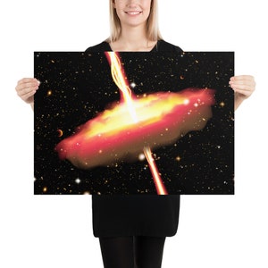 Quasar and Galaxies #1 — Space Poster, Science Art Print, Space Photo ...