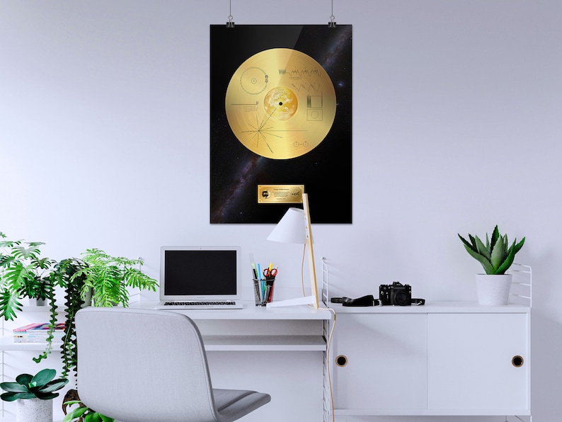 NASA Voyager 1 Golden Record — Space Poster, Science Print, Space Art ...