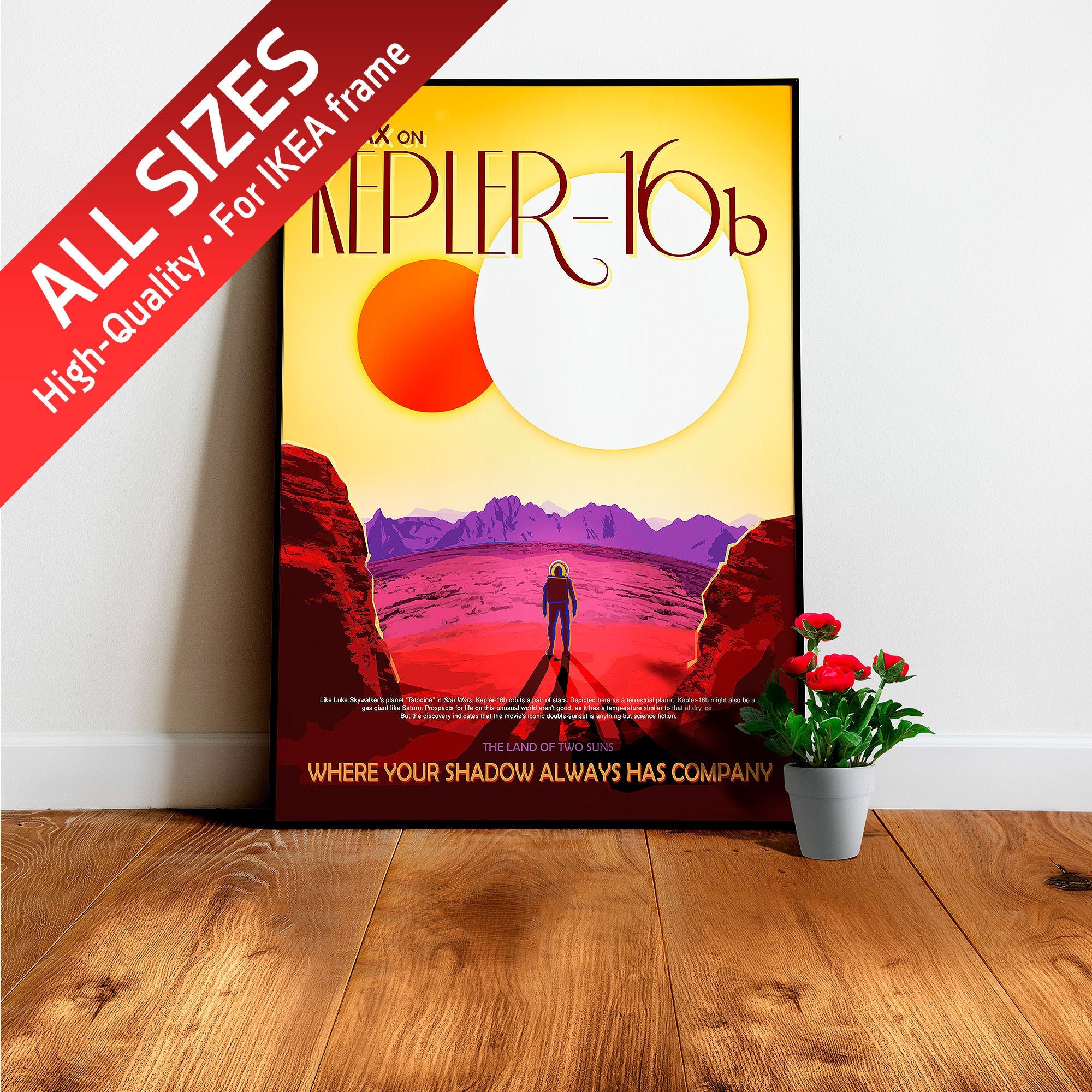 Vintage Nasa Posters Kepler 16b