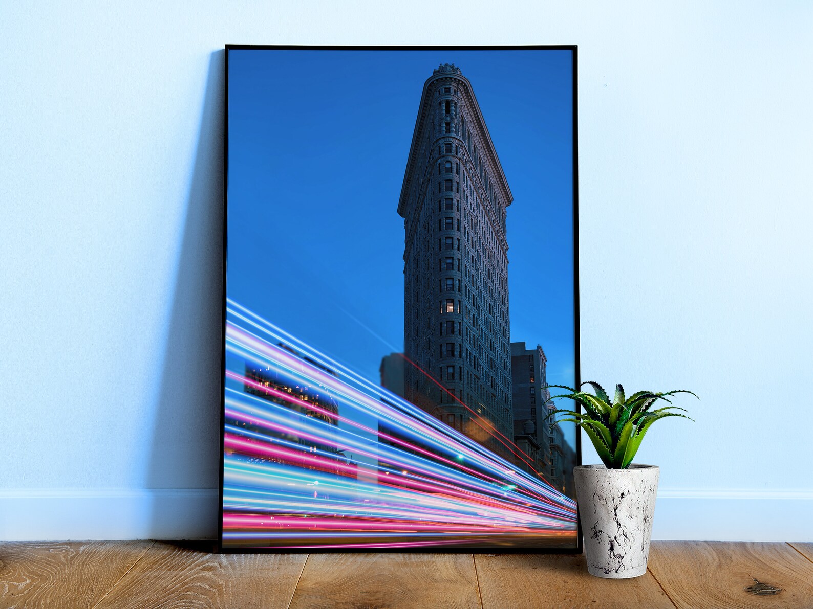 Neon city: New York Flatiron Building poster | Etsy