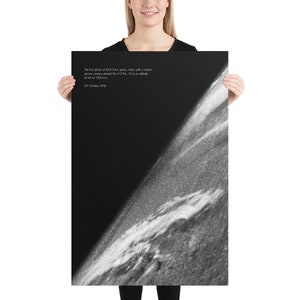 The First Photo of Earth From Space, 1946 — Space Poster, Science ...