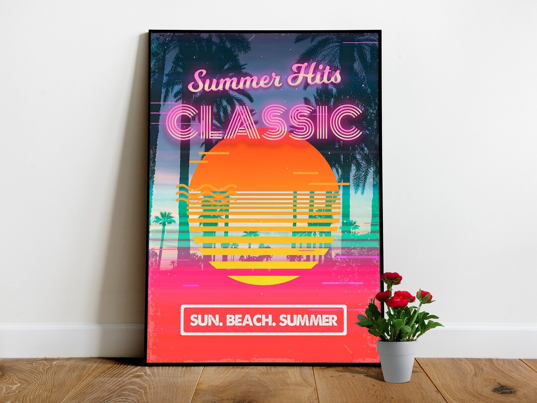 Retrowave Poster: Classic Summer Hits [retrowave/vaporwave/synthwave ...