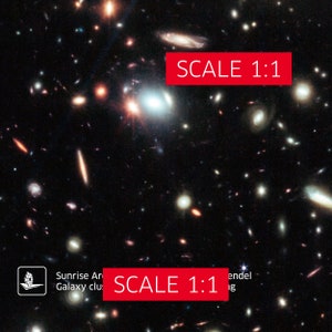 Sunrise Arc. Galaxy Cluster With Gravitational Lensing (james Webb/jwst ...