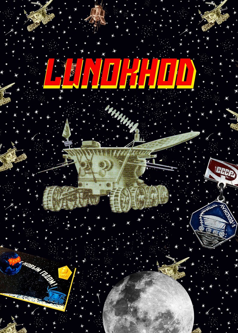 Lunokhod: Gagarin Space Art sovietwave Poster - Etsy