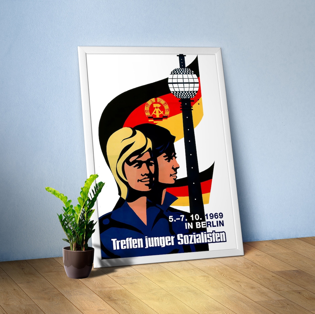 GDR/DDR, 1969 Soviet Vintage Retro Poster, Soviet Retro Art, Propaganda ...
