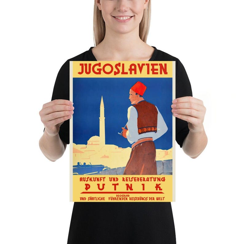 Yugoslavia Poster, Jugoslavien Travel Art, Denmark 1930s — Retro Travel ...