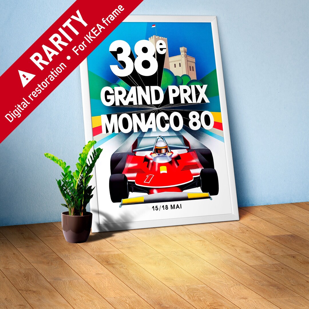 Monaco Vintage F1 Grand Prix 1980 Poster Vintage Formula 1 - Etsy