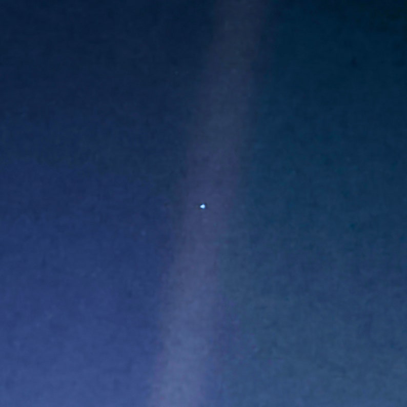 Pale Blue Dot Voyager 1 2020 revision Poster | Etsy