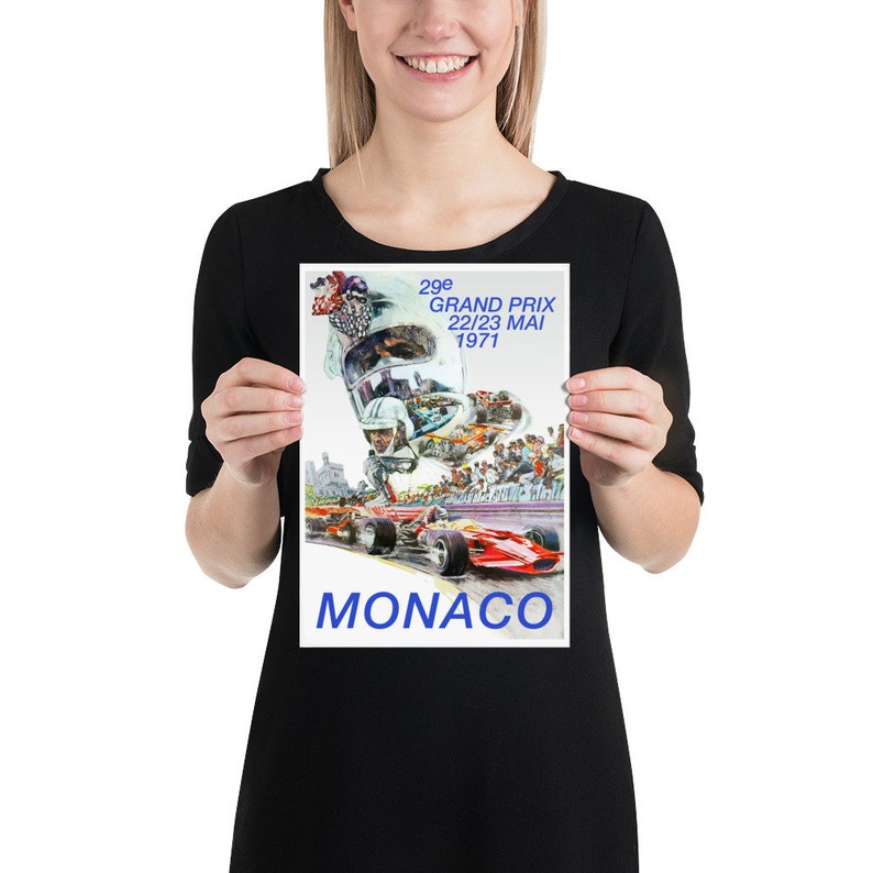 Monaco Vintage F1 Grand Prix 1971 Poster Vintage Formula 1 - Etsy