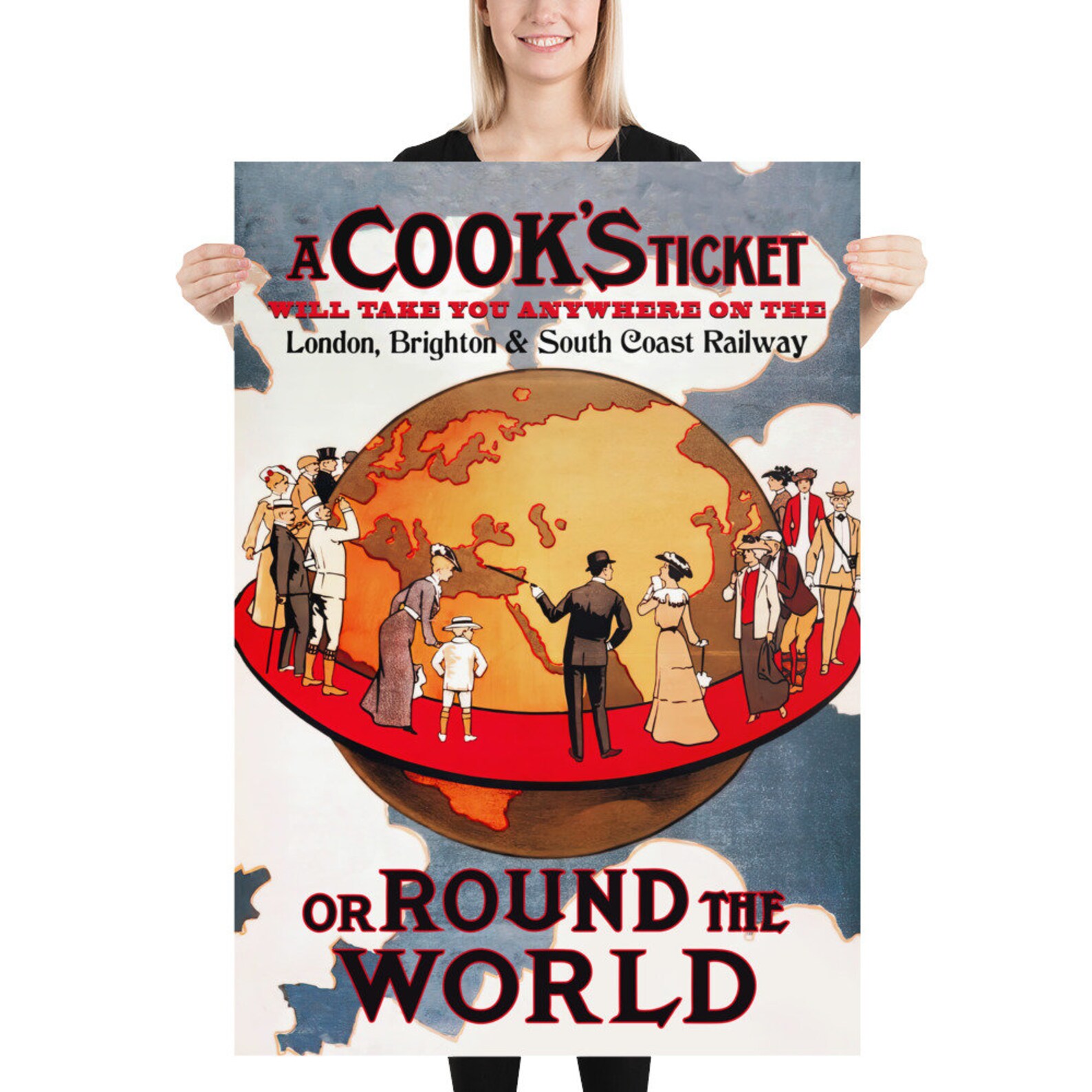 Thomas Cook agency UK 1904 retro travel poster | Etsy