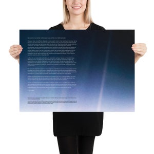 Pale Blue Dot Poster, Carl Sagan, NASA Voyager 1 (2020 Revis.) With ...