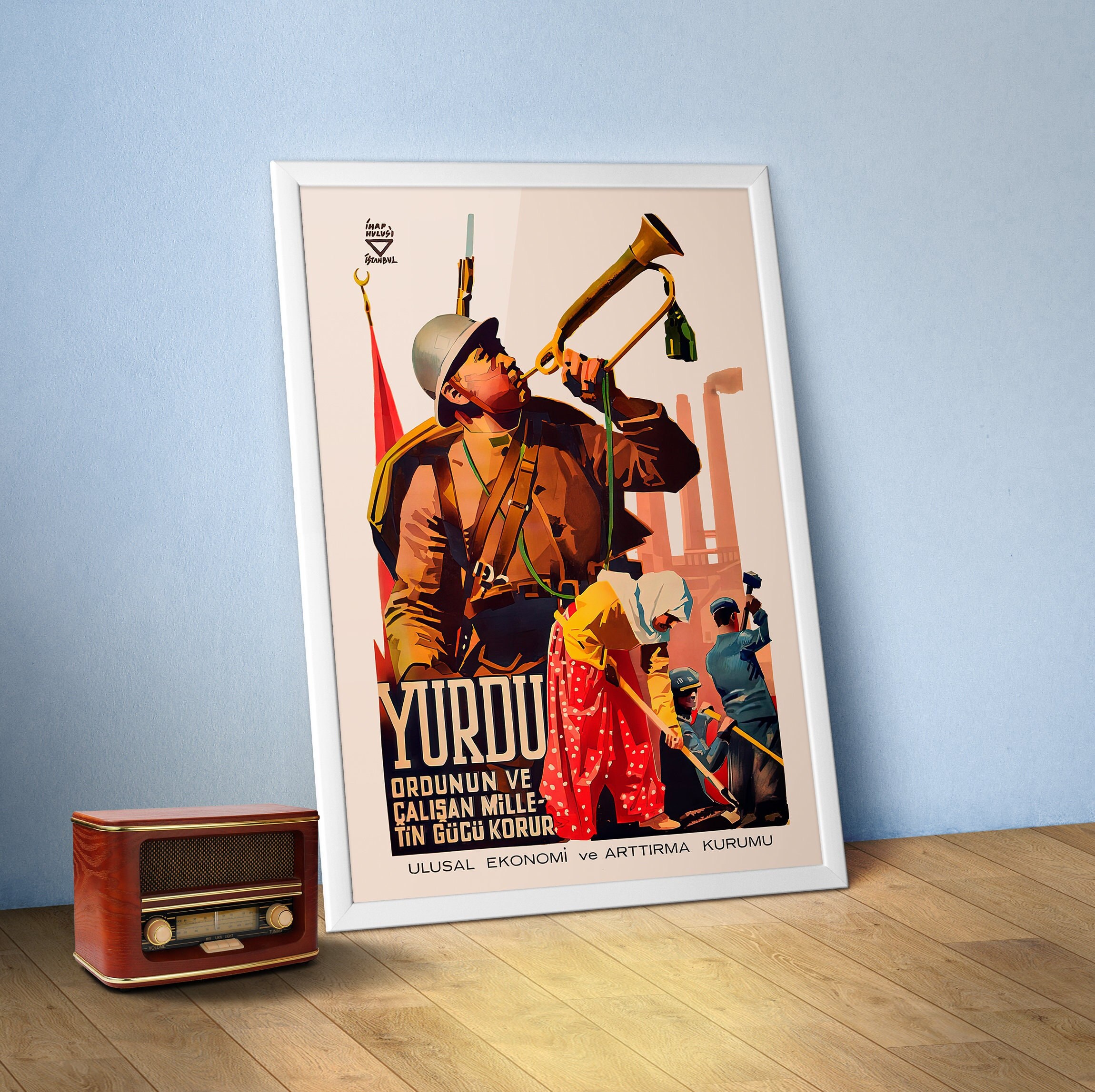 Turkey 1940s Turkish Vintage Poster Propaganda Poster | Etsy