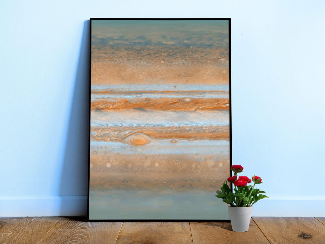 Jupiter Map, Jupiter Surface Poster — Space Poster, Space Photo ...