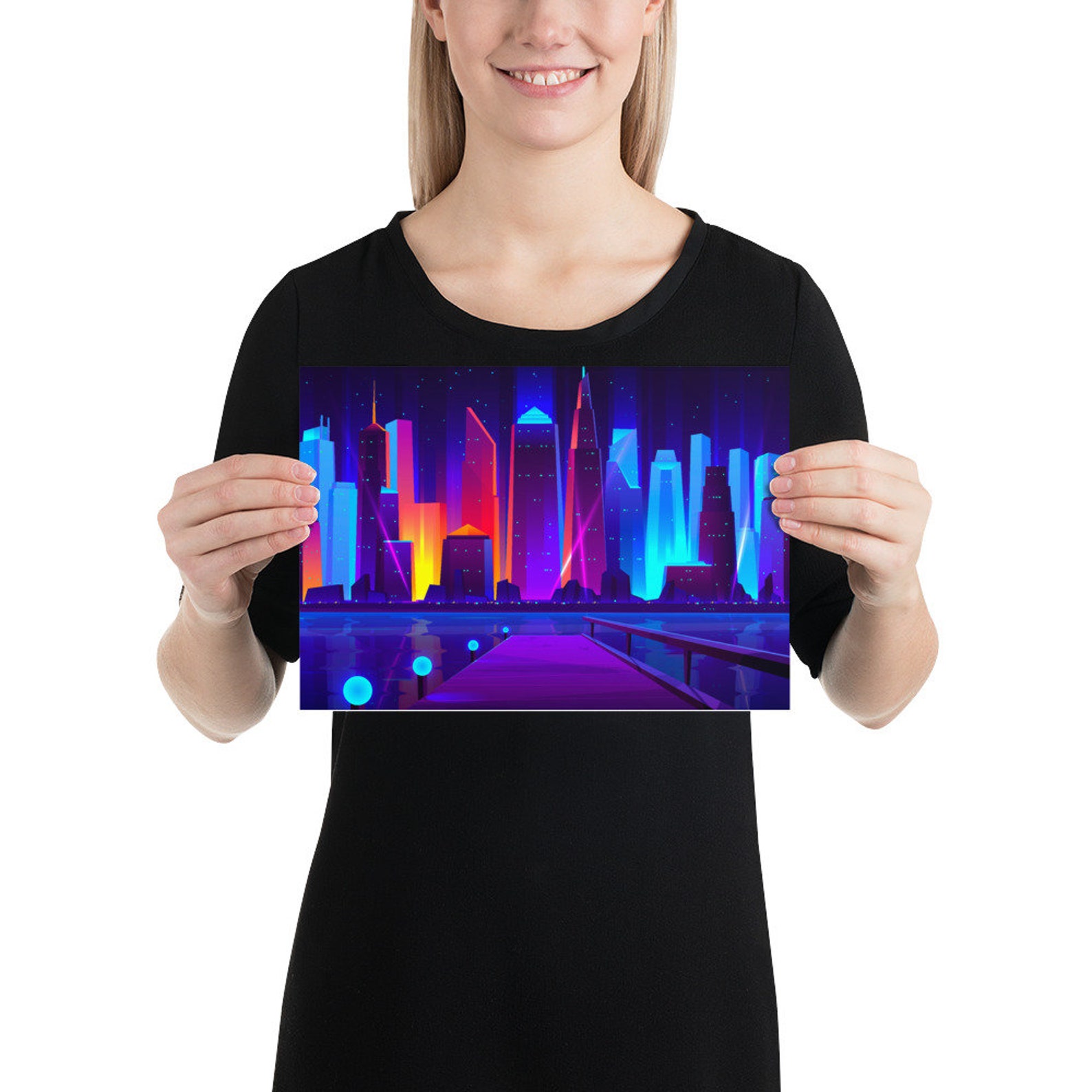 Synthwave Neon City [synthwave/vaporwave/cyberpunk] — Aesthetic Poster ...