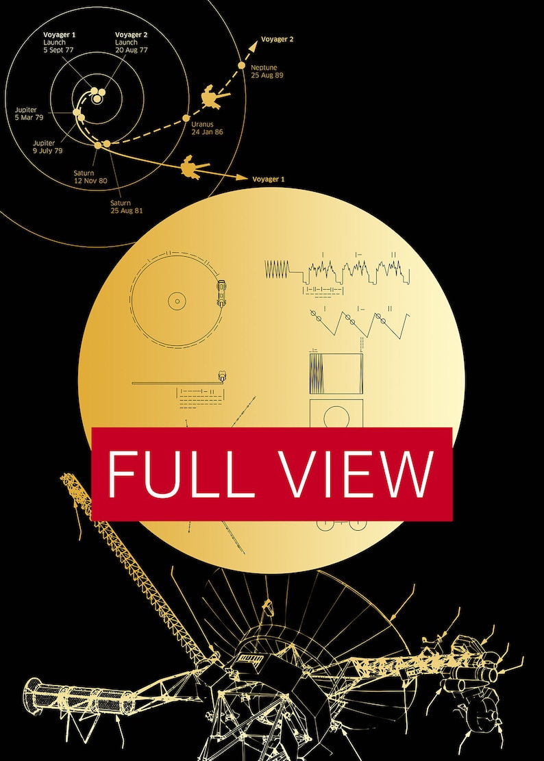 NASA Voyager 1 Golden Record Space Poster Science Poster - Etsy