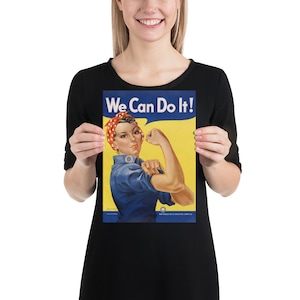 We Can Do It! Poster, Feminist Poster, Rosie the Riveter, USA 1943 ...