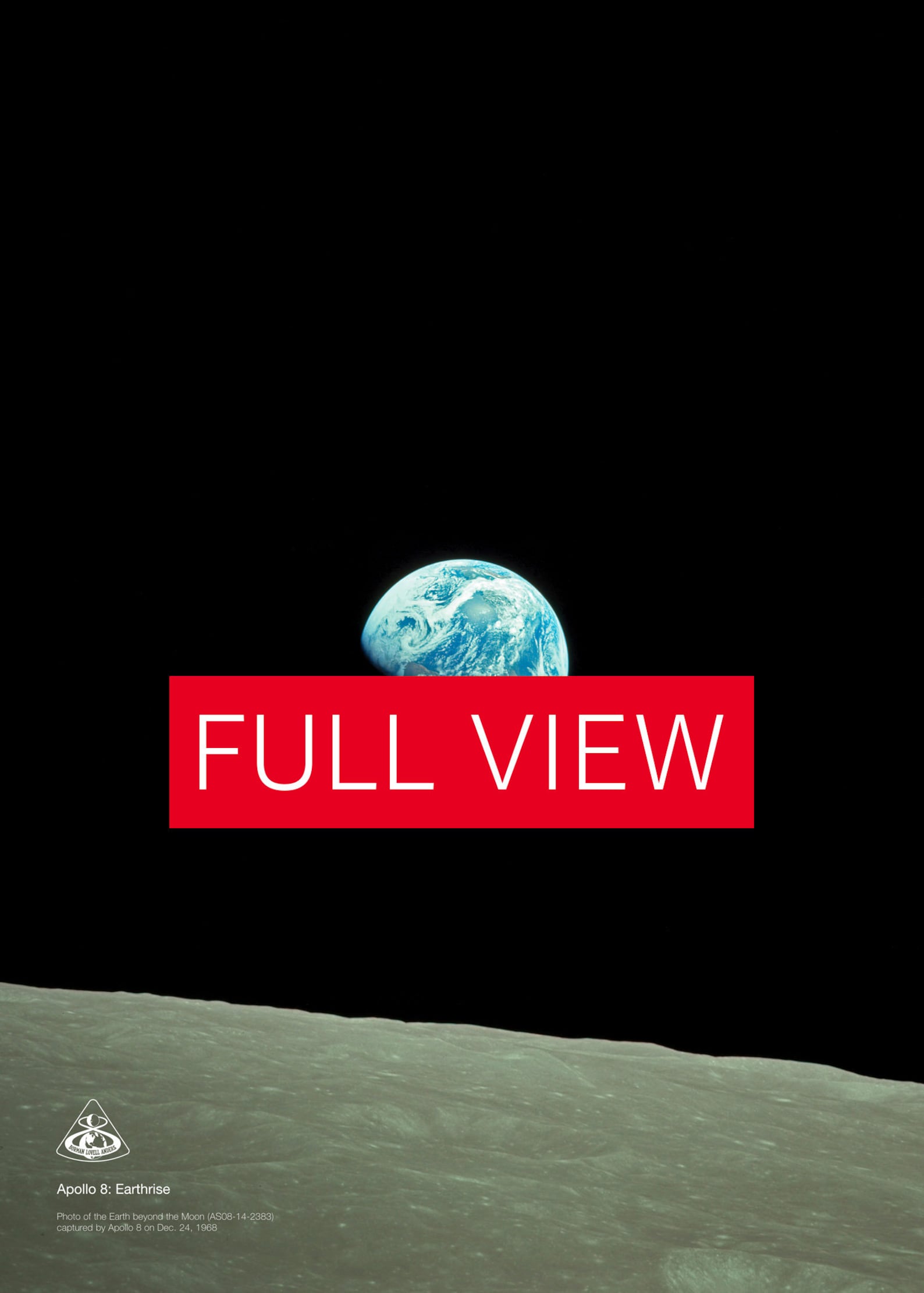NASA Apollo 8: Earthrise Space Poster Photo Poster Earth - Etsy