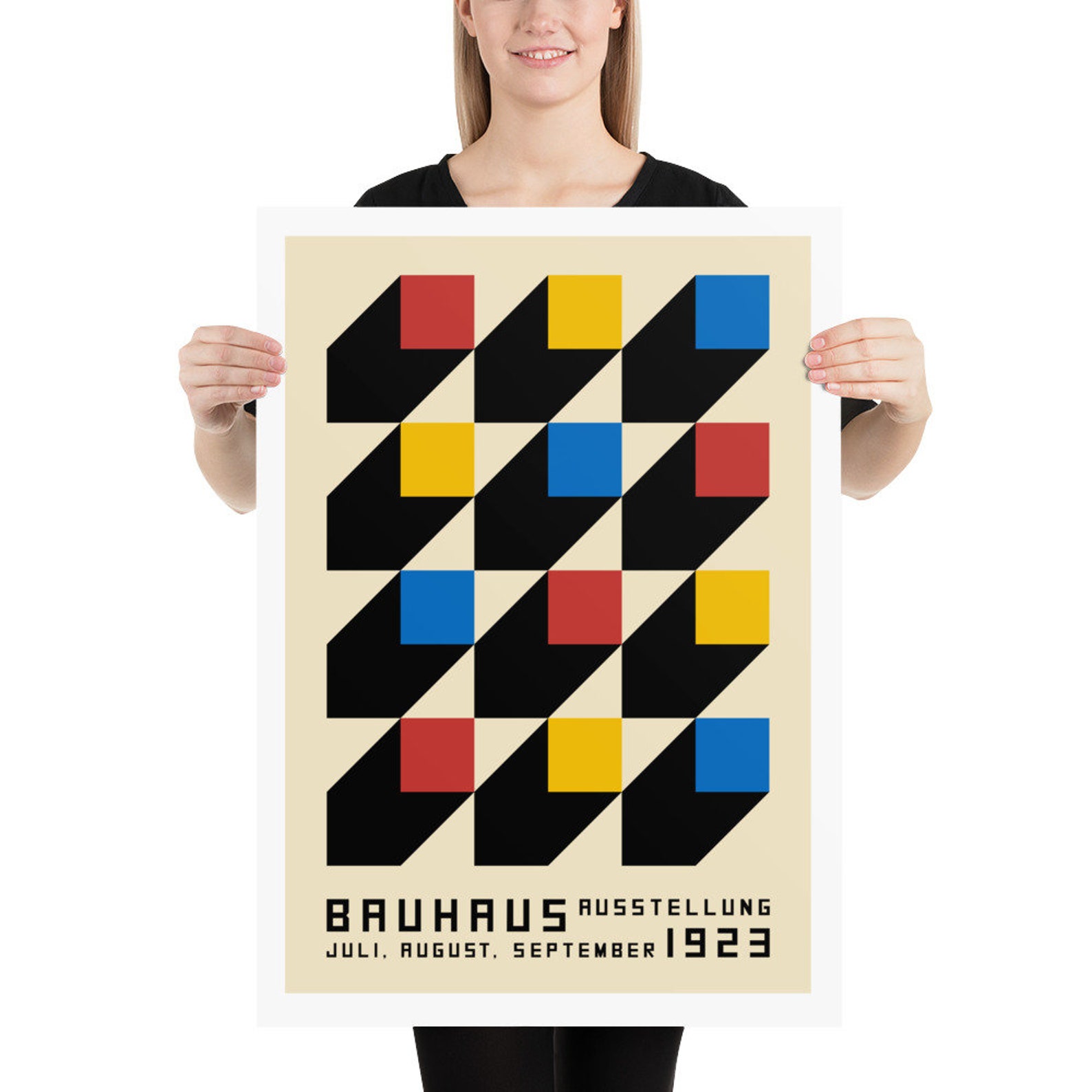 Bauhaus Exhibition Poster, 1923 — Bauhaus Art Print, Abstract Poster ...