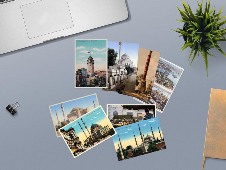 Istanbul/constantinople Upscaled Postcards/posters — Digital Download ...