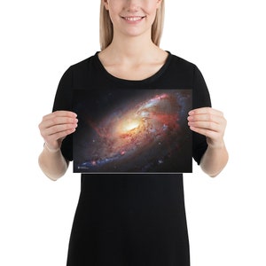 Intermediate Spiral Galaxy, M106, NGC 4258 - NASA Hubble Space Telescope — Space Poster, Science ...