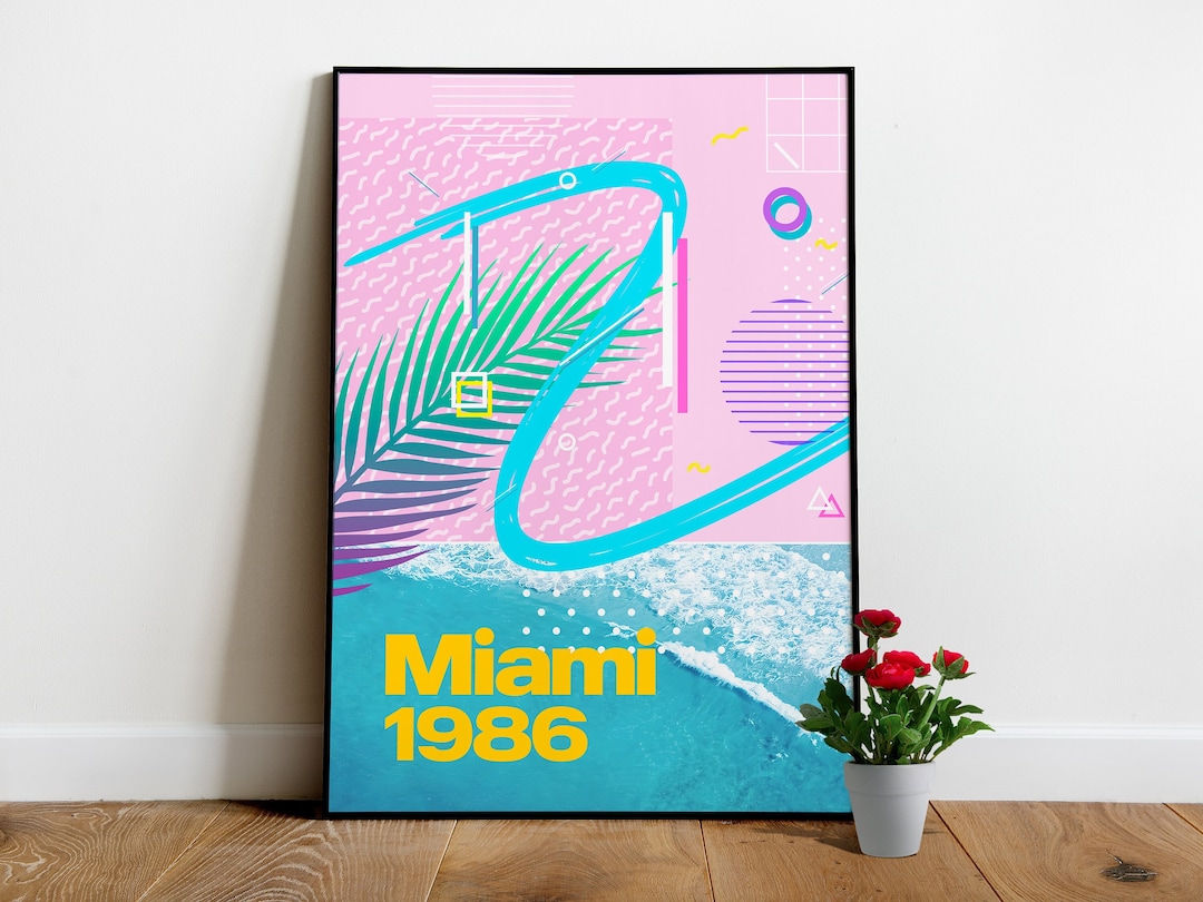 Retrowave Poster: Miami 1986 [retrowave/vaporwave/synthwave ...