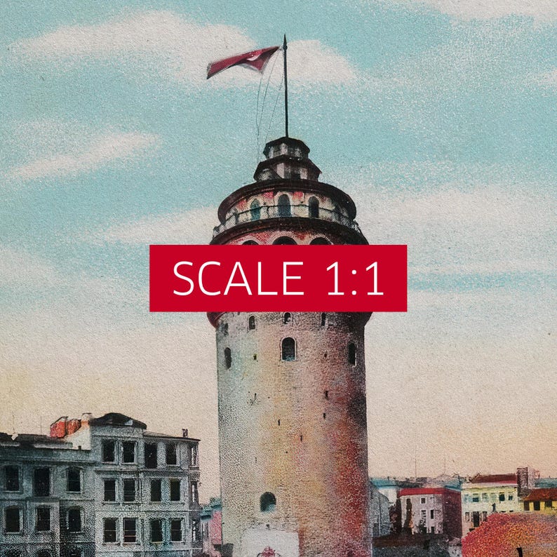 Istanbul/constantinople Upscaled Postcards/posters — Digital Download ...
