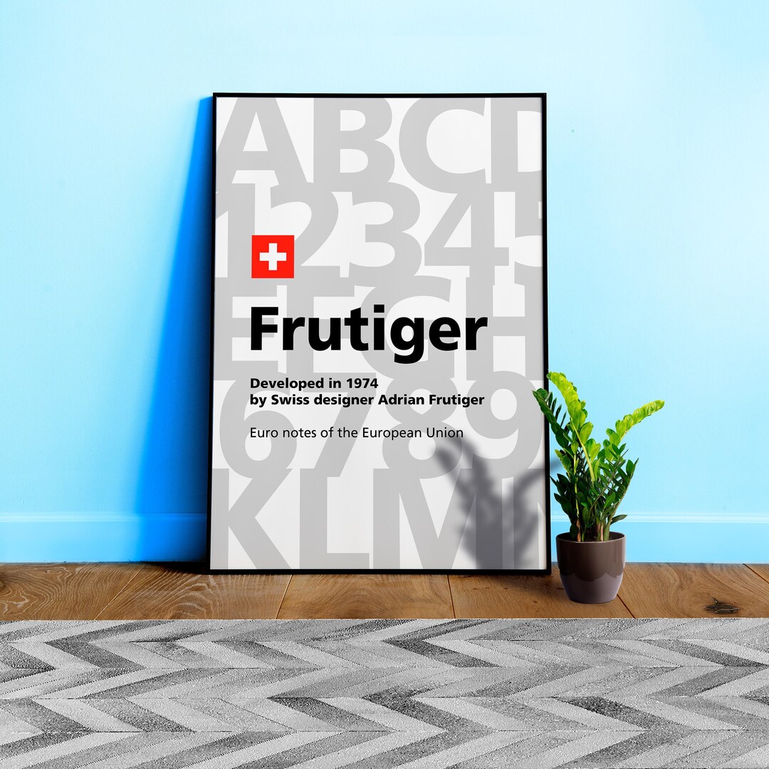 Frutiger Font, 1974 — Design Typography Poster, Abstract Print ...