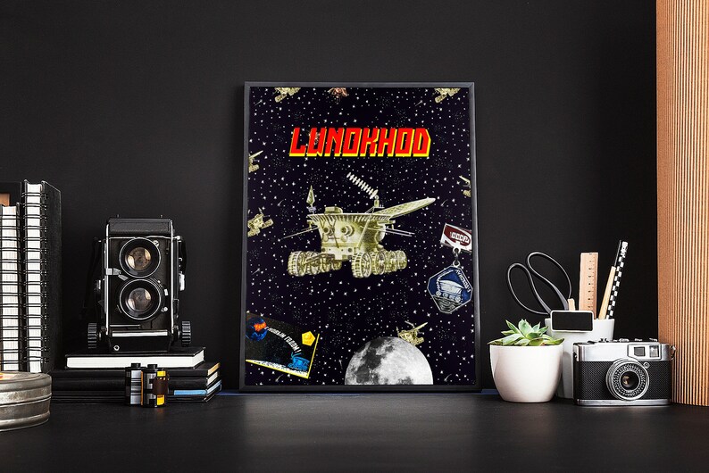 Lunokhod: Gagarin Space Art sovietwave Poster - Etsy