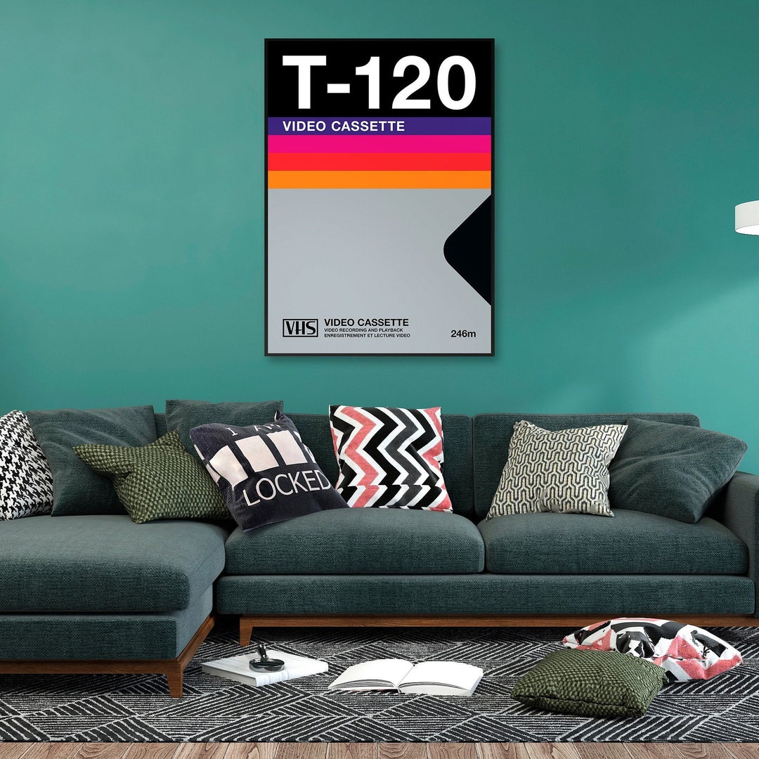 Retrowave Poster: VHS Cassette Case T-120 [retrowave/vaporwave] — 80s ...