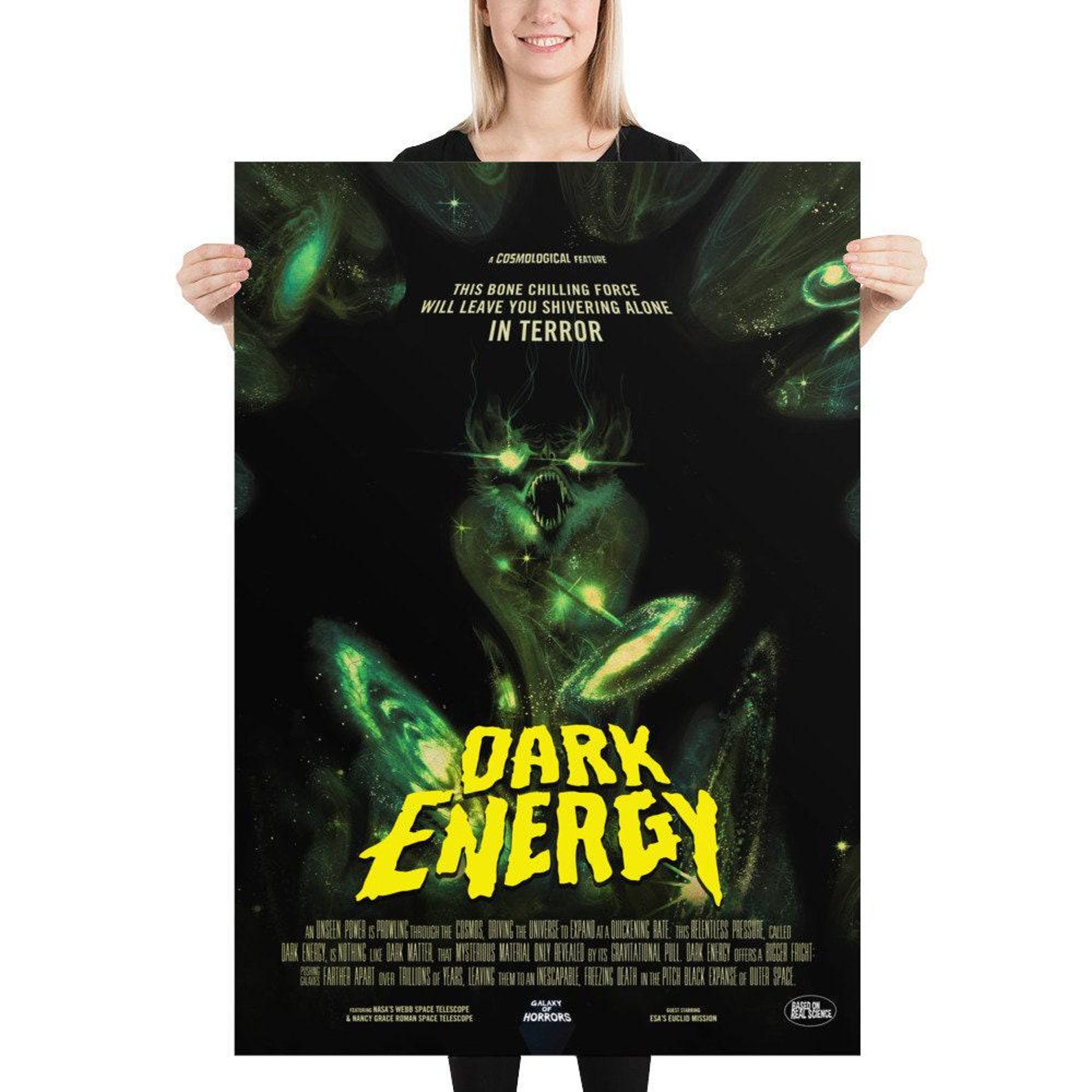 Dark Energy — Aliens Space Poster / Science Print, Retro Space Sci-fi ...