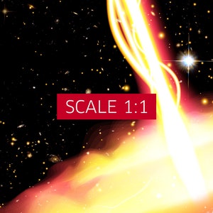 Quasar and Galaxies #1 — Space Poster, Science Art Print, Space Photo ...