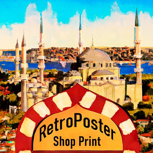 RetroPosterShopPrint - Etsy UK