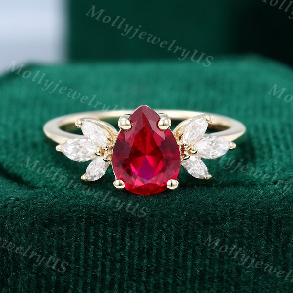 Unique Ruby Ring - Etsy