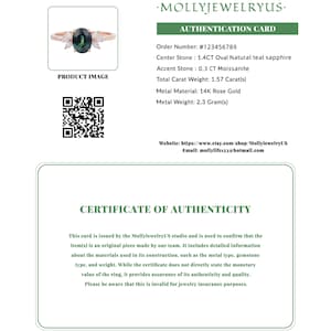 Molly Certificate Card for ETSY Order - Etsy