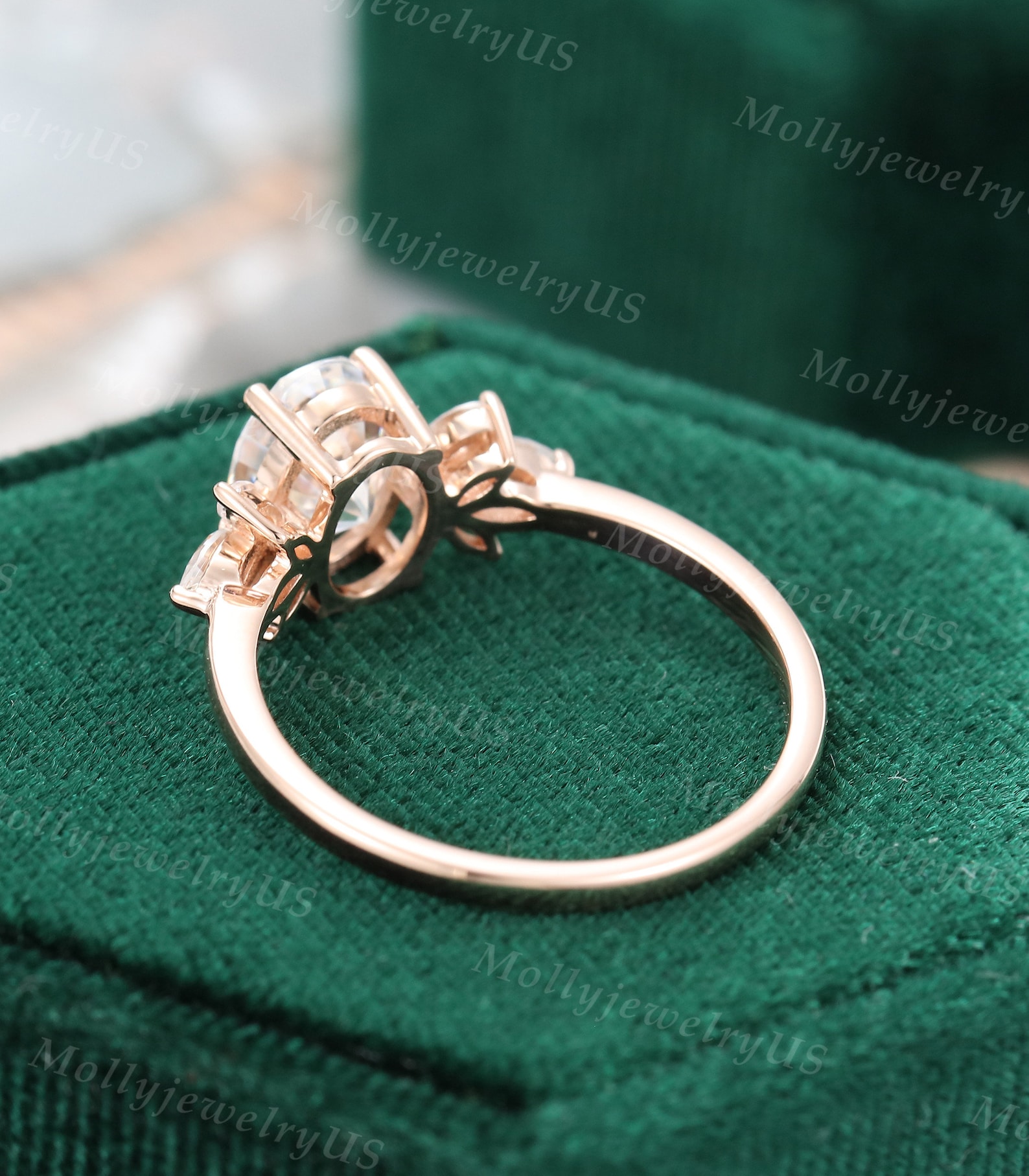 Oval Moissanite Engagement Ring Vintage Unique Marquise Cut - Etsy