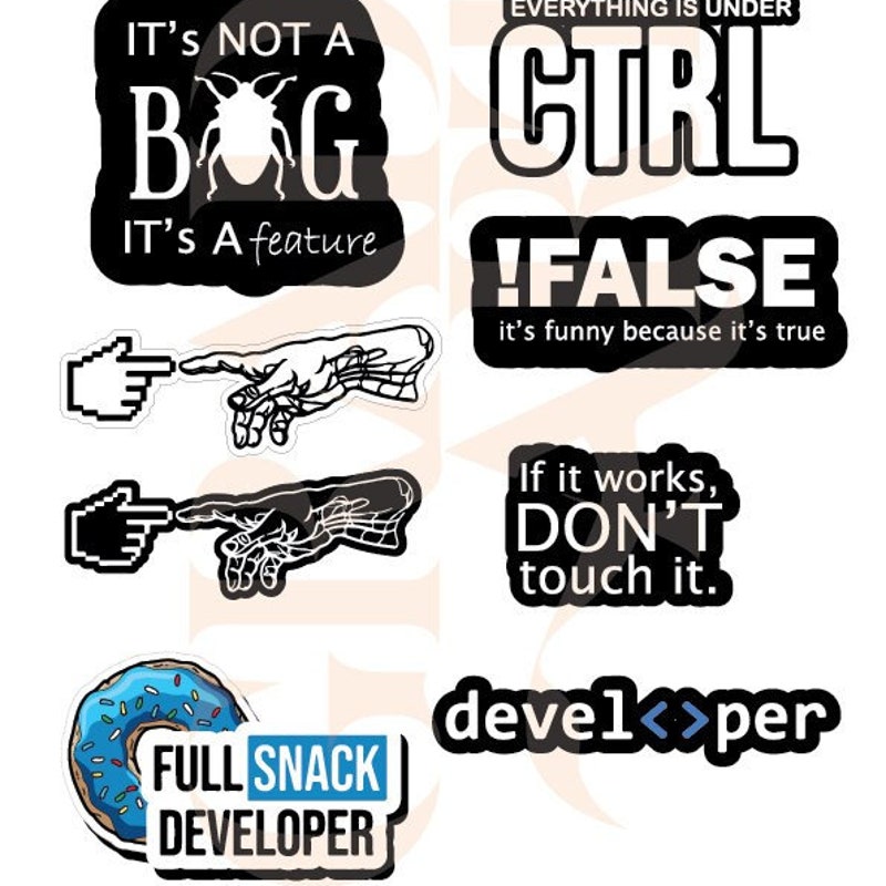 Developer Stickers - Etsy